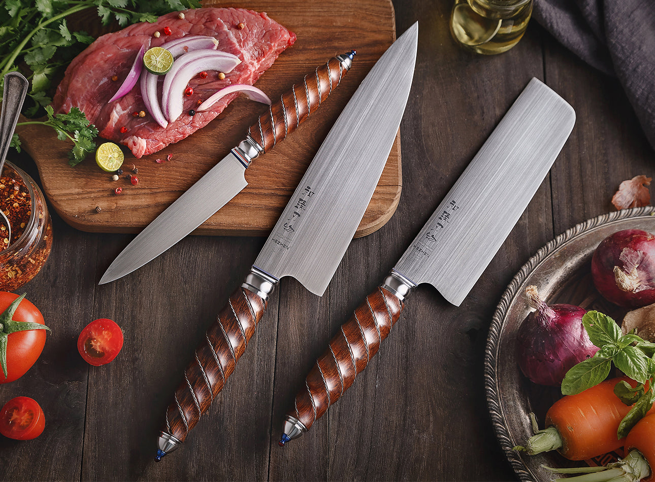 HEZHEN® Damascus Knives, Praise Life With Food – HEZHEN CUTLERY